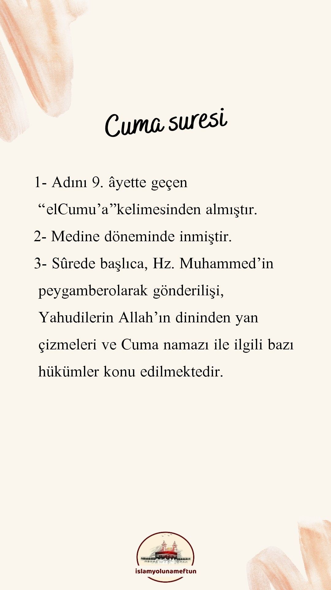 CUMA SURESİ - İslamyolunameftun